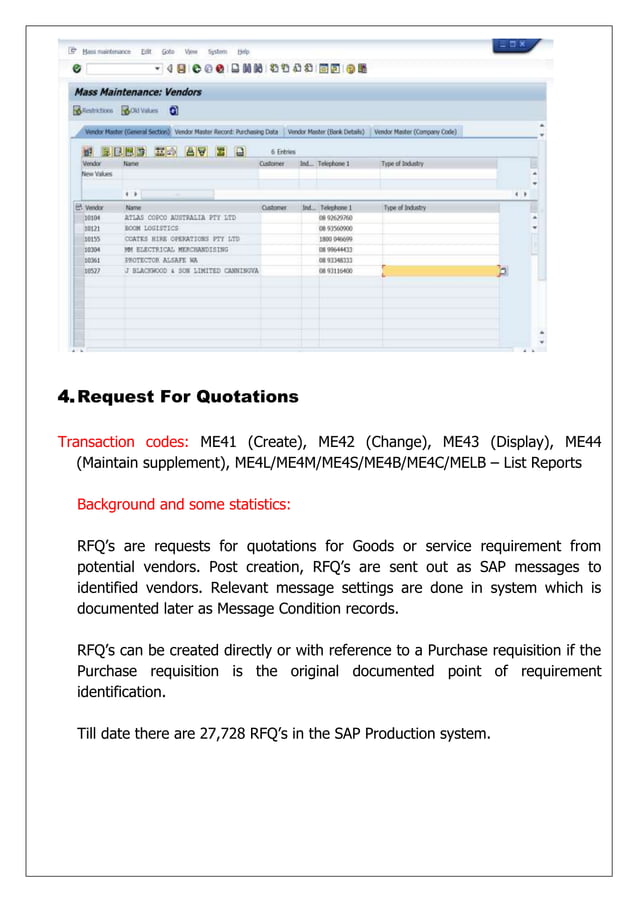 SAP MM Essential Master Data | DOCX