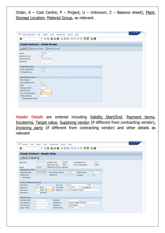 SAP MM Essential Master Data | DOCX