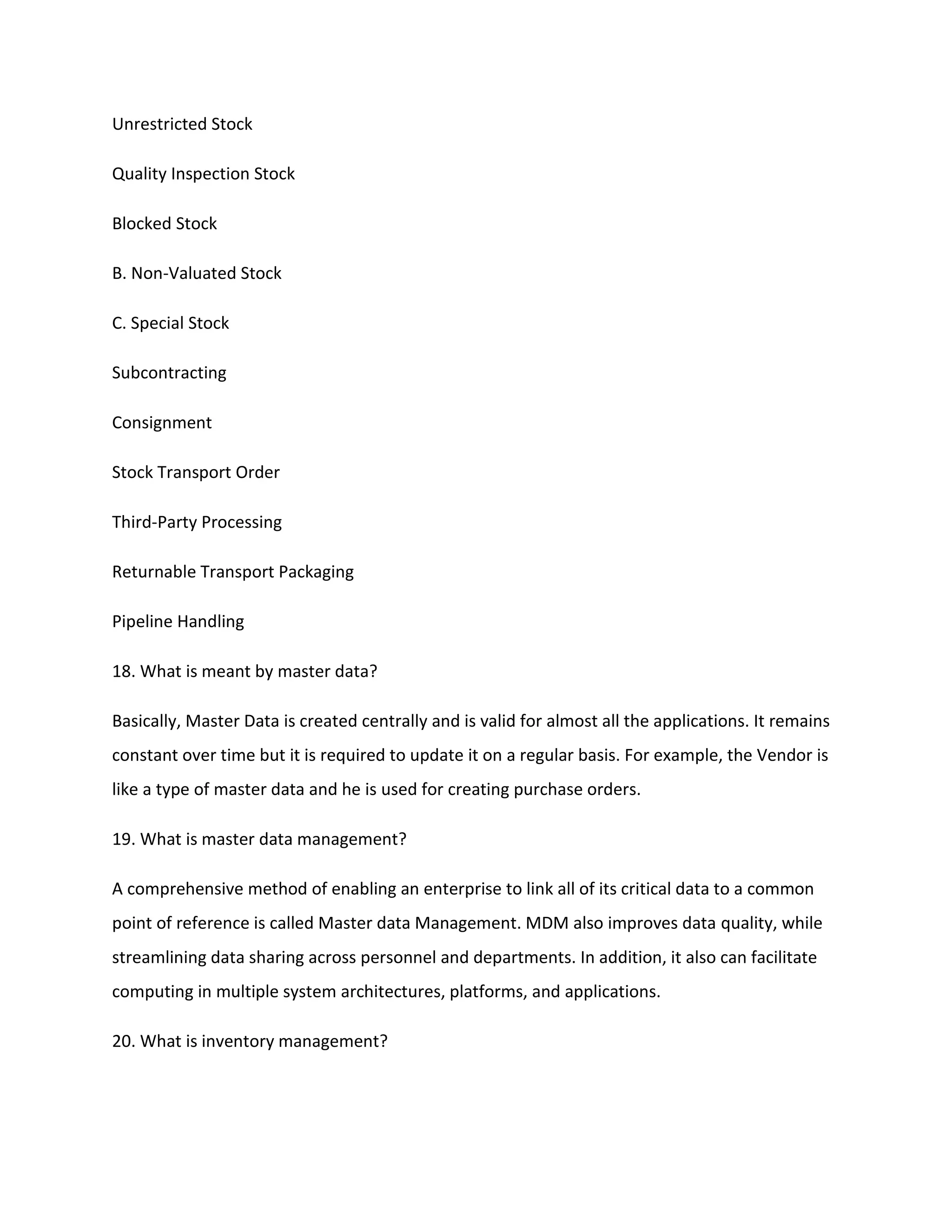 Top 25 Sap Mm Interview Questions And Answers Iq Online Training Pdf