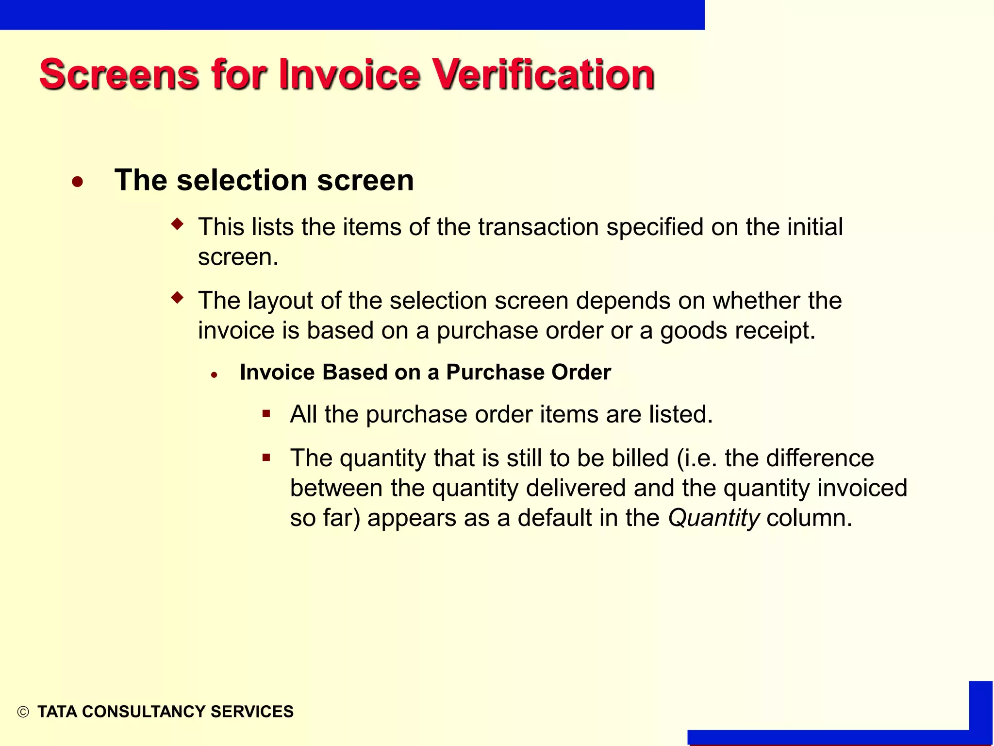 SAP MM INVOICE VERIFICATION.ppt