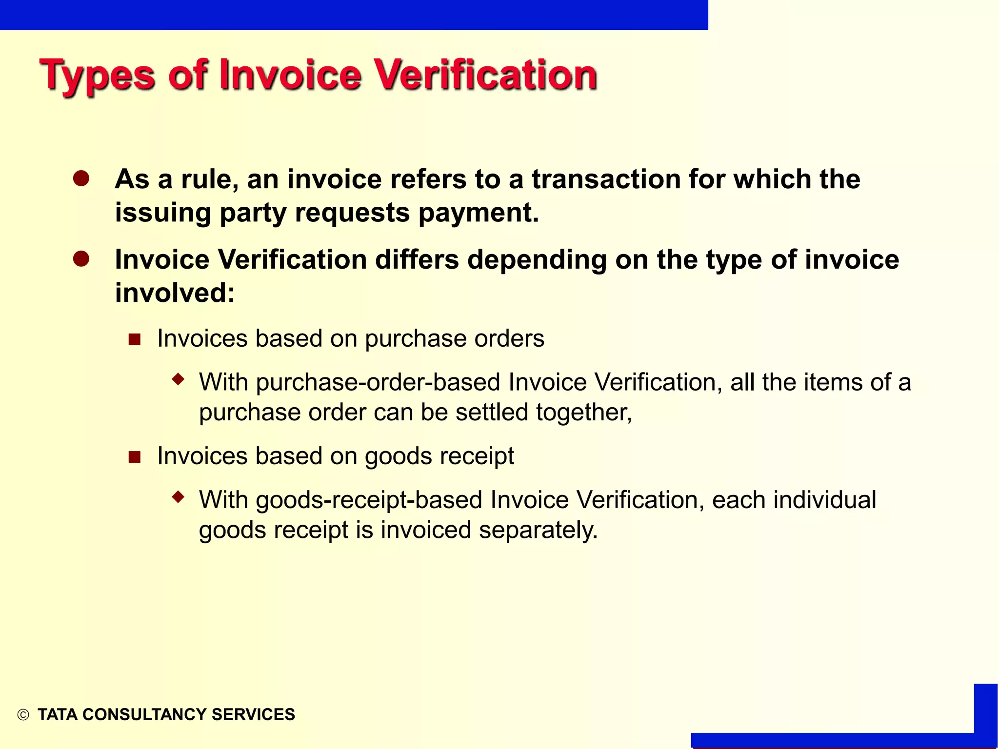 SAP MM INVOICE VERIFICATION.ppt