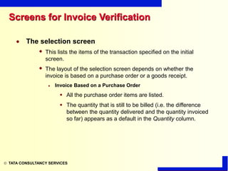 SAP MM INVOICE VERIFICATION.ppt