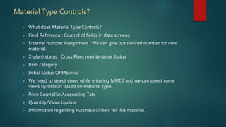 SAP MM Material Master with Configurations | PPTX
