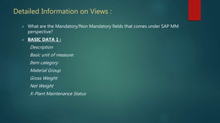 SAP MM Material Master with Configurations | PPTX