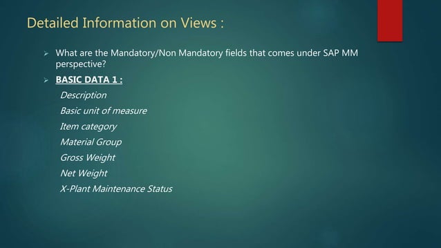 SAP MM Material Master with Configurations | PPTX
