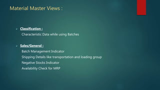 SAP MM Material Master with Configurations | PPTX