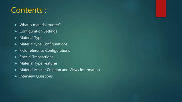 SAP MM Material Master with Configurations | PPTX