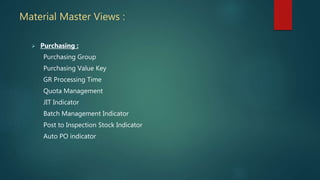 SAP MM Material Master with Configurations | PPTX
