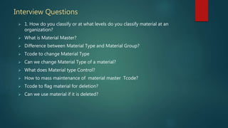 SAP MM Material Master with Configurations | PPTX
