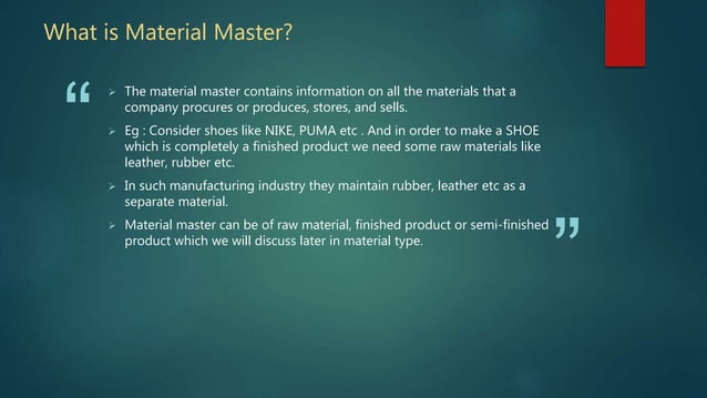 SAP MM Material Master with Configurations | PPTX