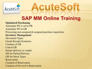Sap mm online training | PPT