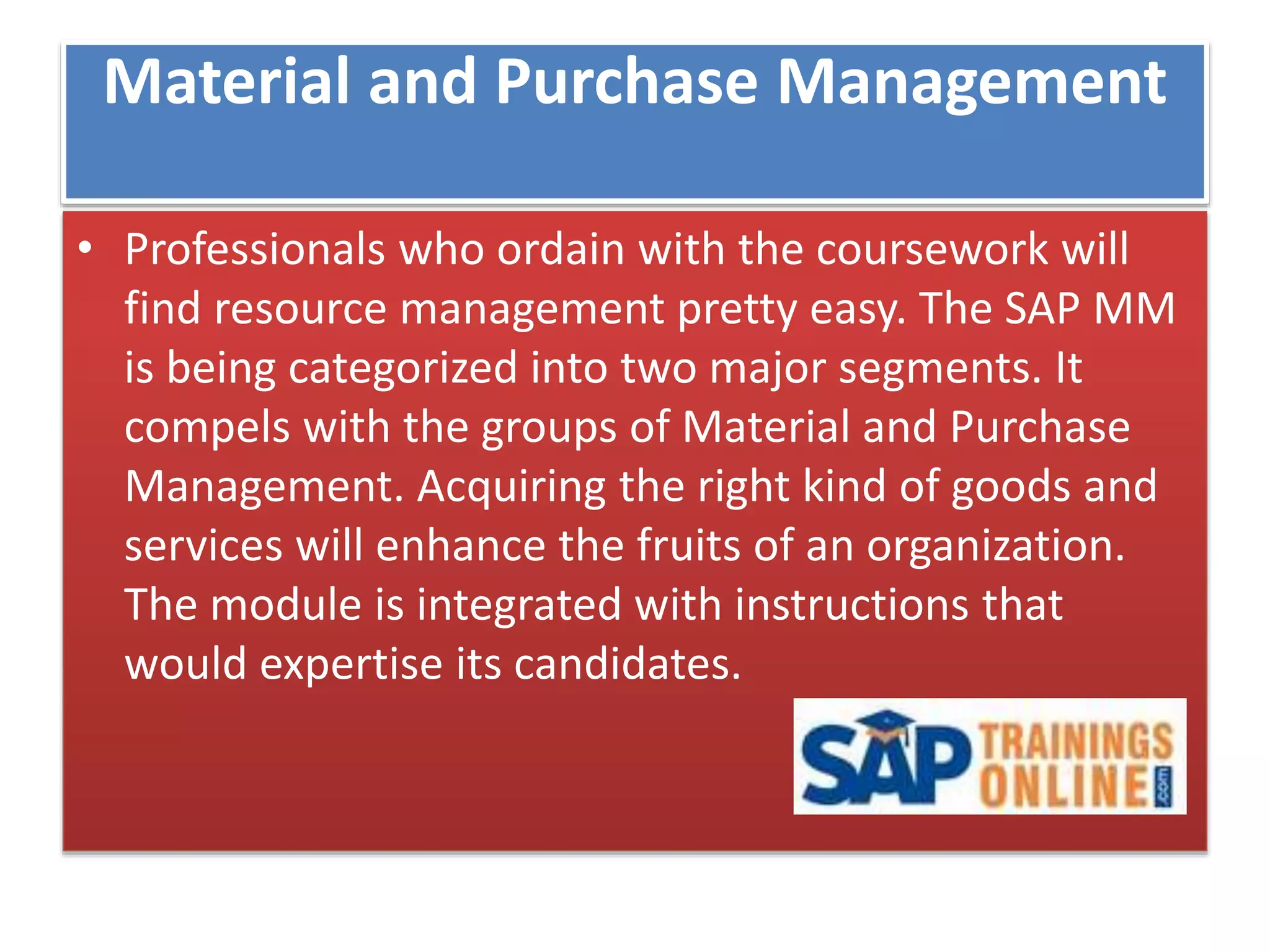 SAP MM Online Training Course | PPT
