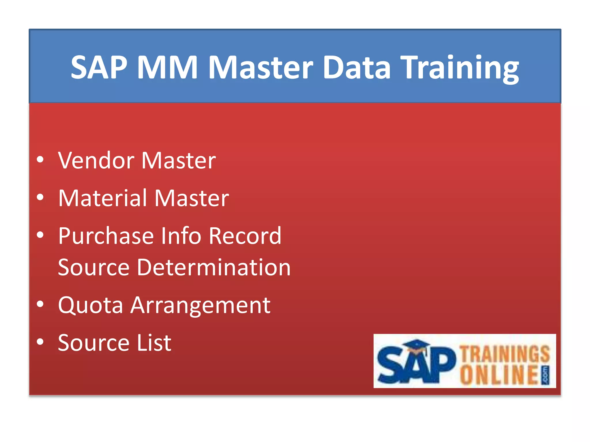 SAP MM Online Training Course | PPTX