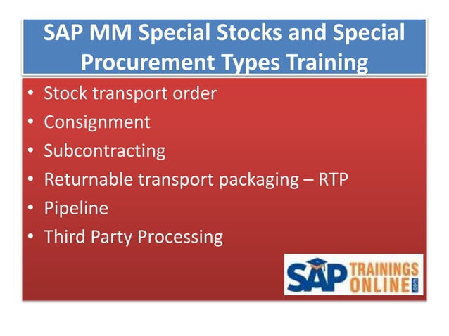 SAP MM Online Training Course | PPT