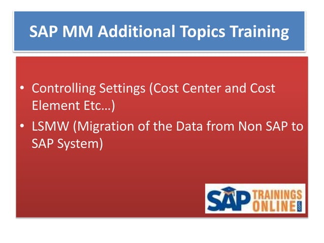 SAP MM Online Training Course | PPT