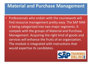 SAP MM Online Training Course | PPT