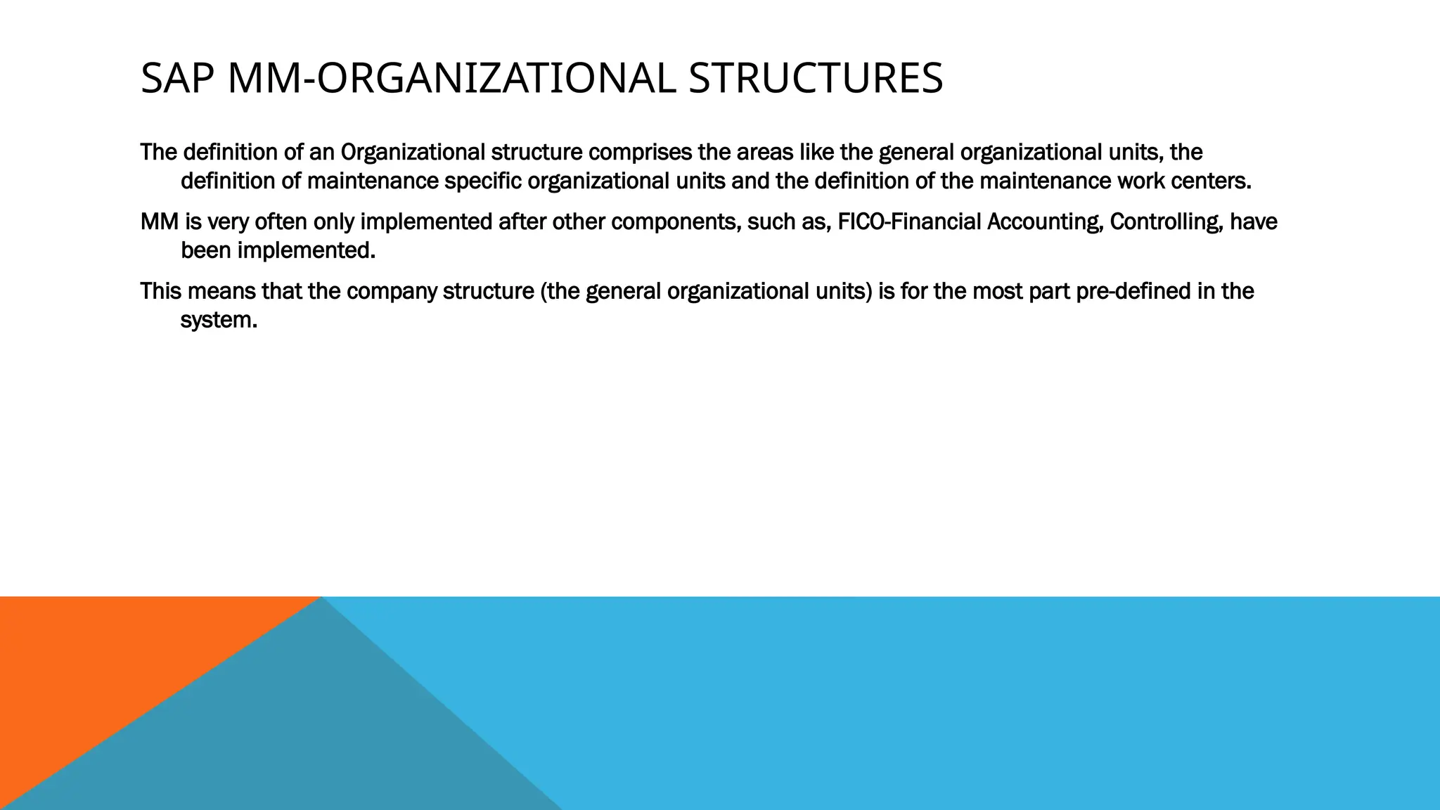 SAP MATERIAL MANAGEMENT ORGANIZATION STRUCTURE | PPTX