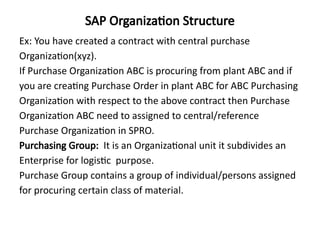 SAP MM Org structure - enterprise structure | PPTX