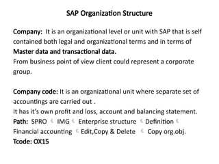 SAP MM Org structure - enterprise structure | PPT
