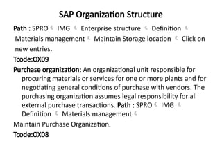 SAP MM Org structure - enterprise structure | PPT