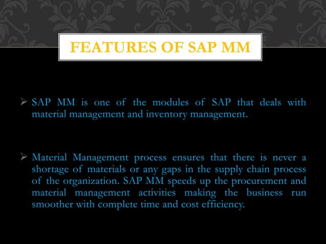 Sap mm ppt | PPTX