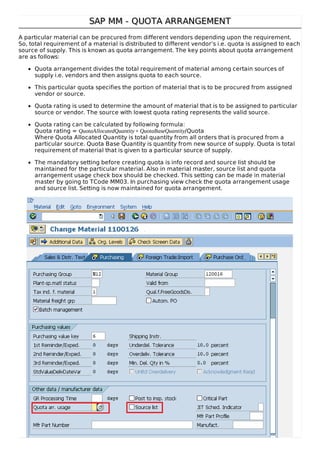 Sap mm quick_guide | PDF