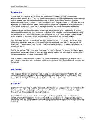 Sap mm sample | PDF