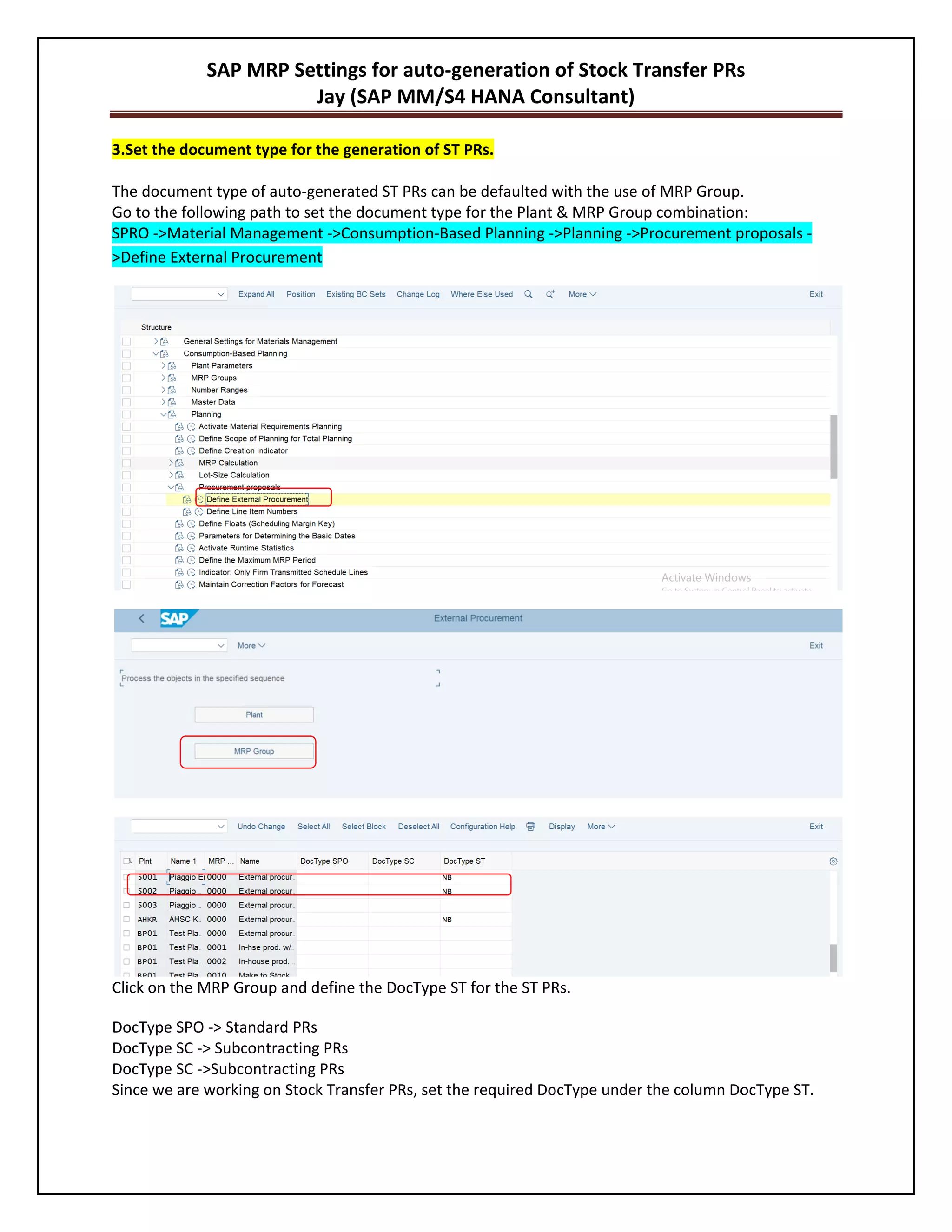 Sapmm Sap Mrp Settings To Automate The Generation Of Stock Transfer Purchase Requisitions
