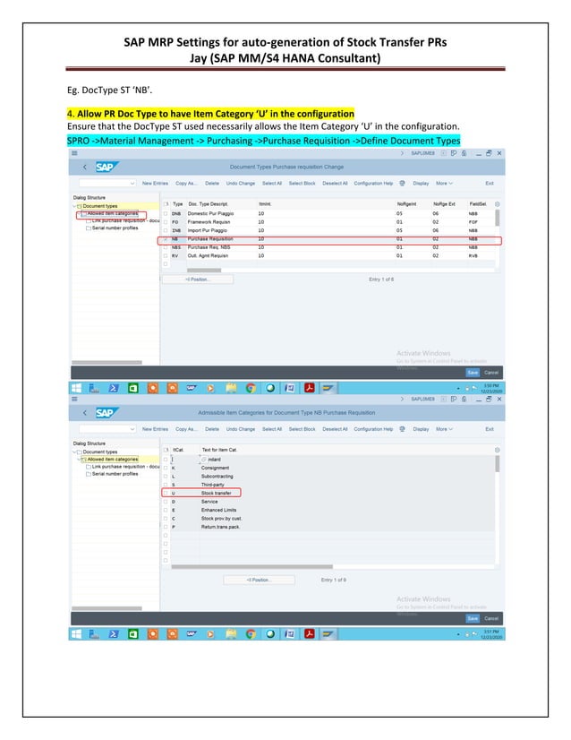 Sapmm Sap Mrp Settings To Automate The Generation Of Stock Transfer Purchase Requisitions