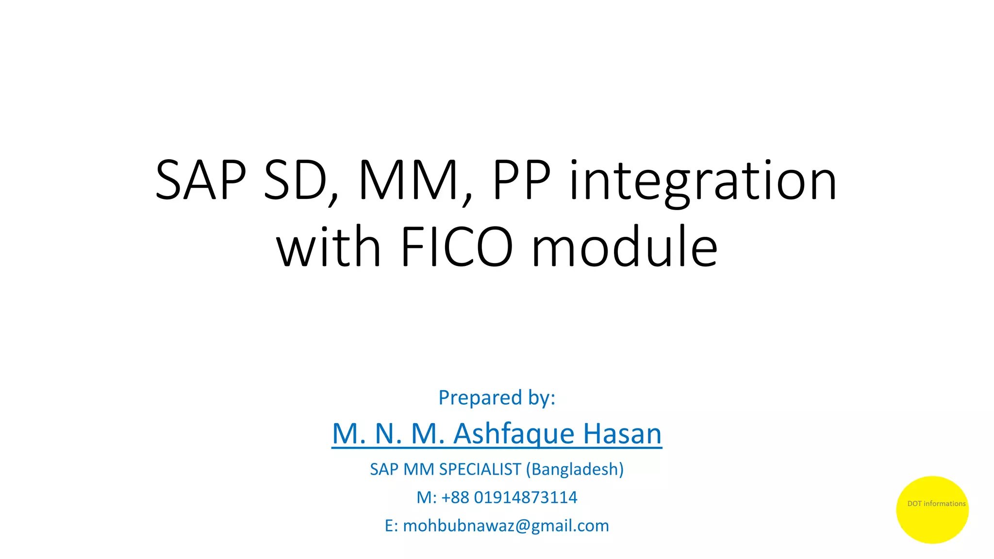 Sap mm sd pp fico relations. | PPT