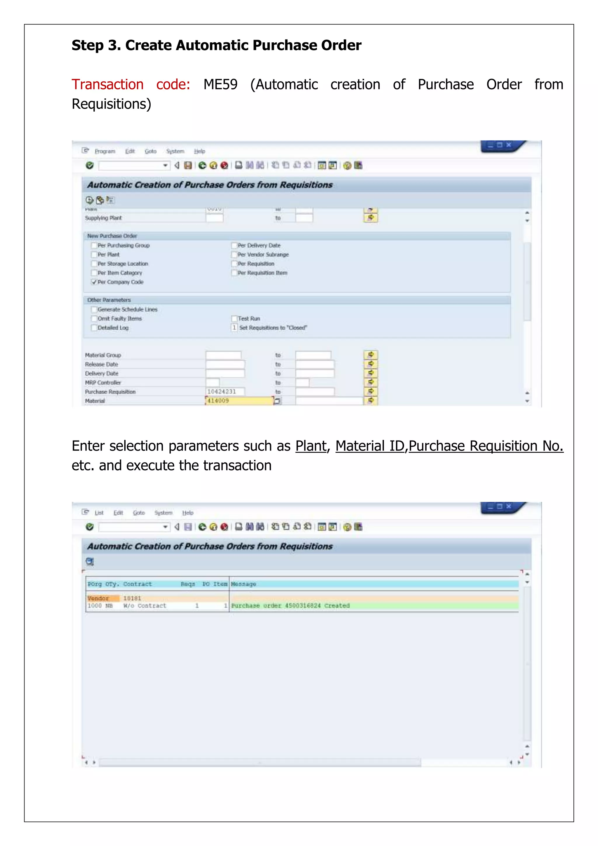 SAP MM Standard Business Processes | DOCX