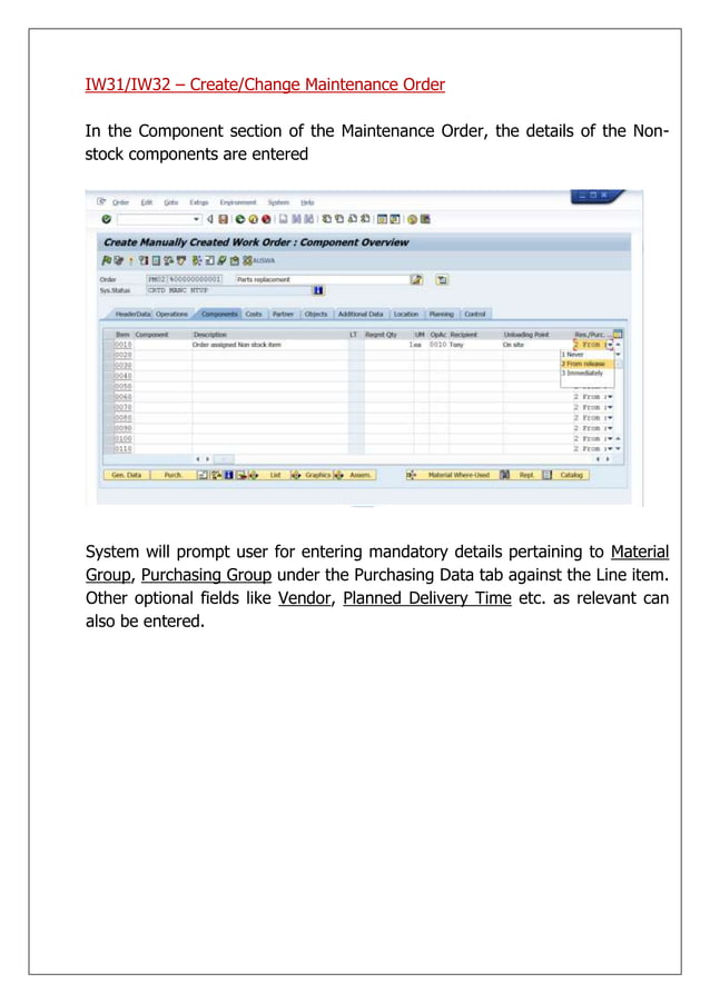SAP MM Standard Business Processes | DOCX