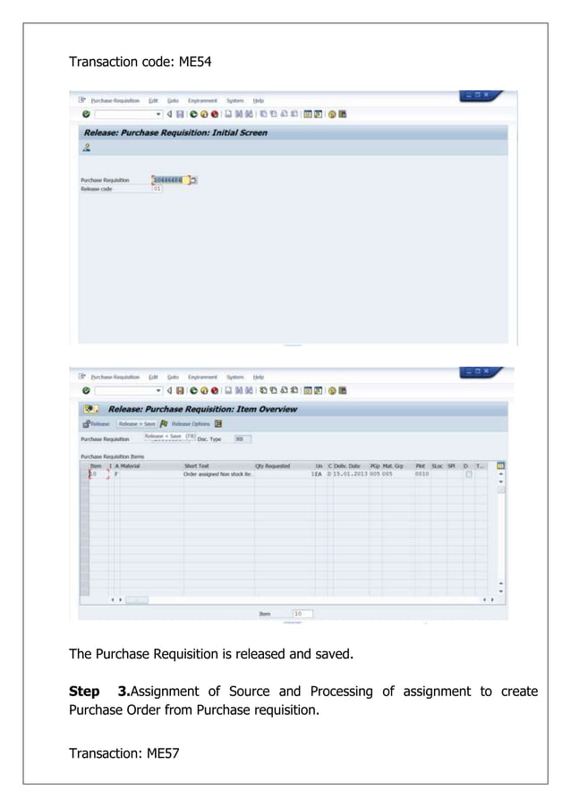 SAP MM Standard Business Processes | DOCX