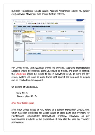 SAP MM Standard Business Processes | DOCX
