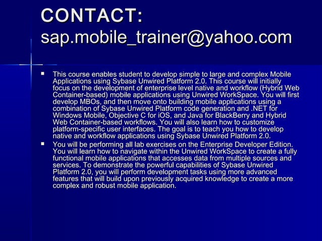 Sap mobility training | PPT