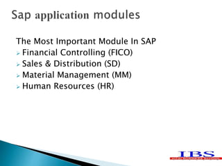 Sap module overview | PPTX
