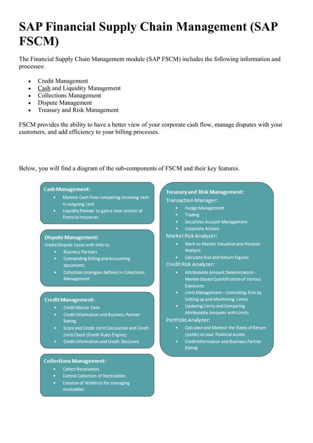 Sap modules overview and business processes | DOCX