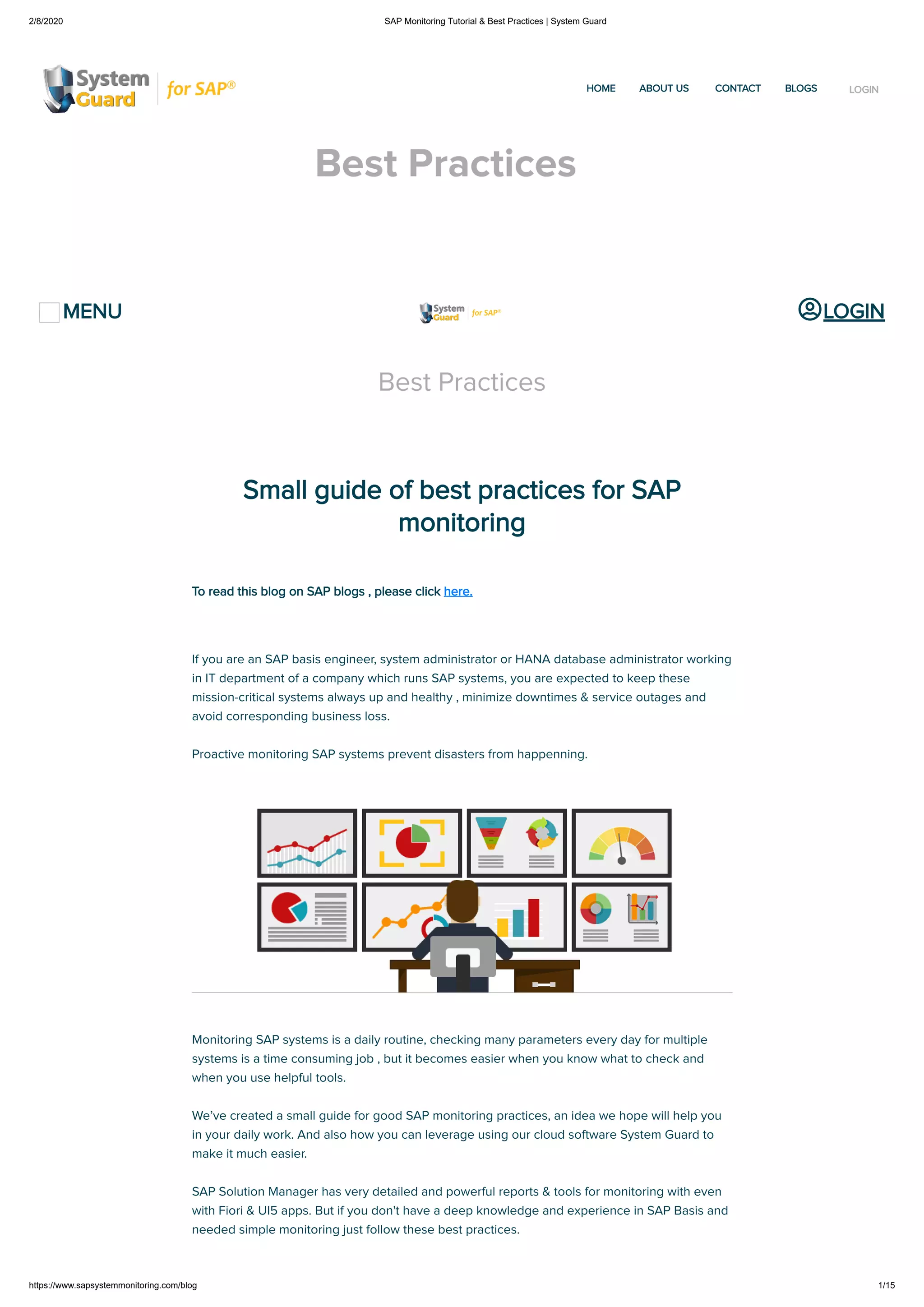 Sap monitoring tutorial & best practices system guard | PDF