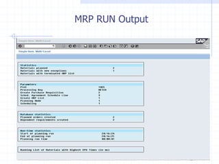 Sap mrp materials requirements planning | PDF