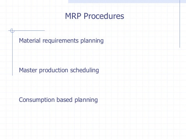 Sap mrp materials requirements planning