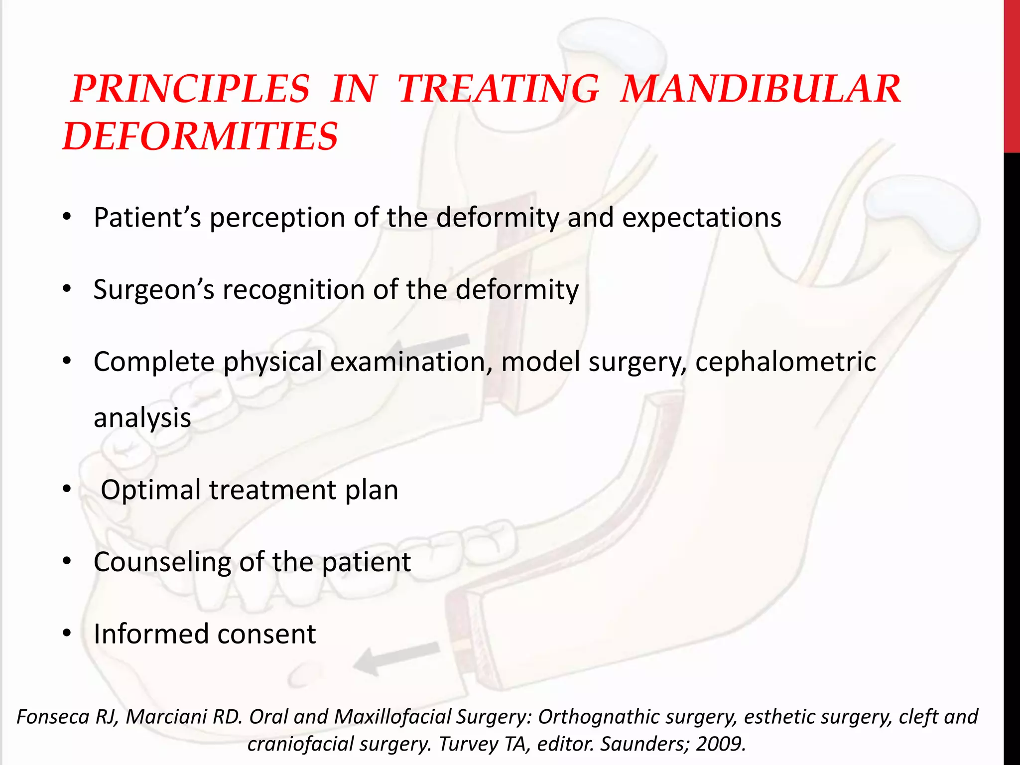 Mandibular osteotomies in orthognathic surgery of Face | PPTX