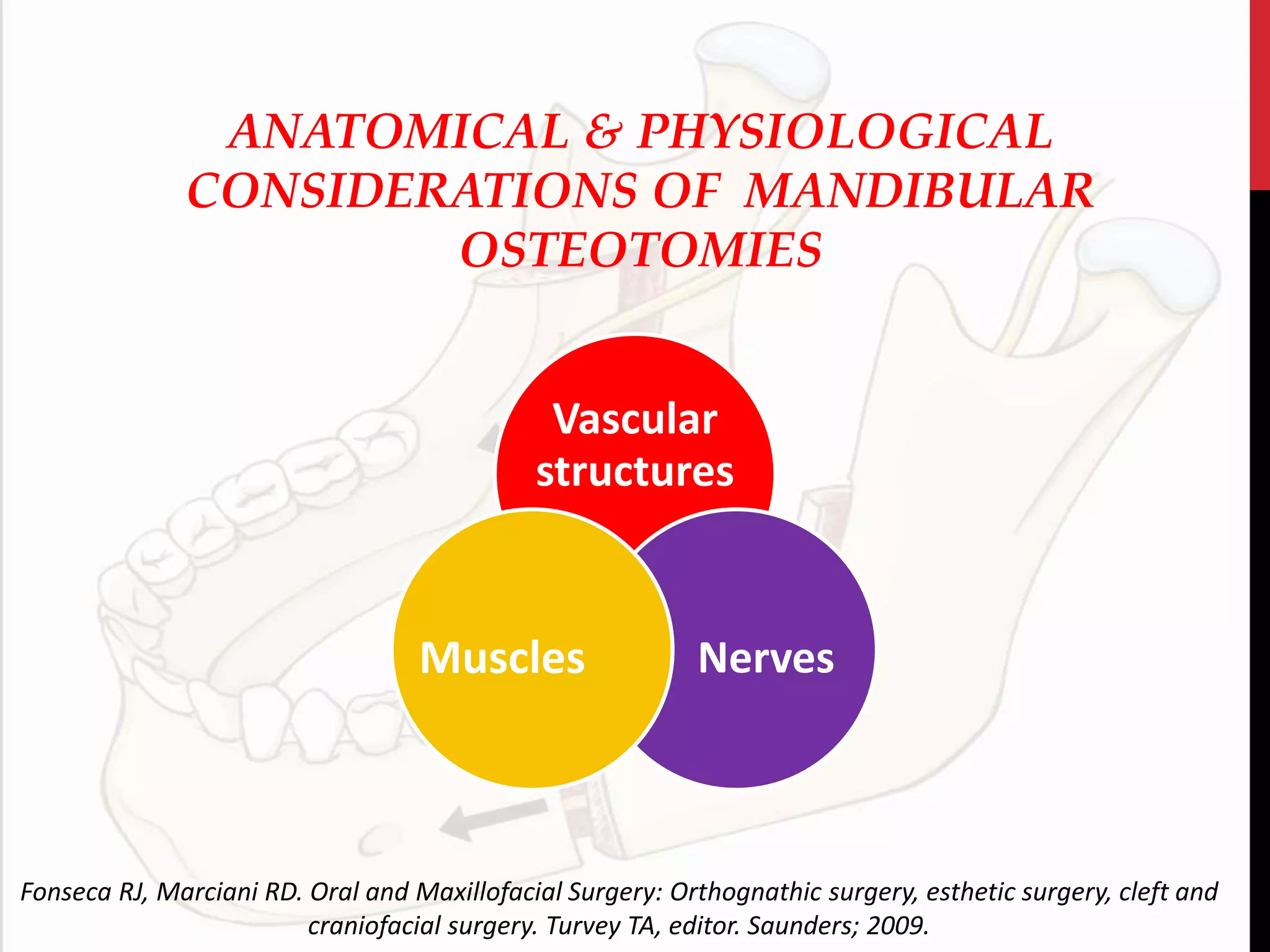 Mandibular osteotomies in orthognathic surgery of Face | PPTX