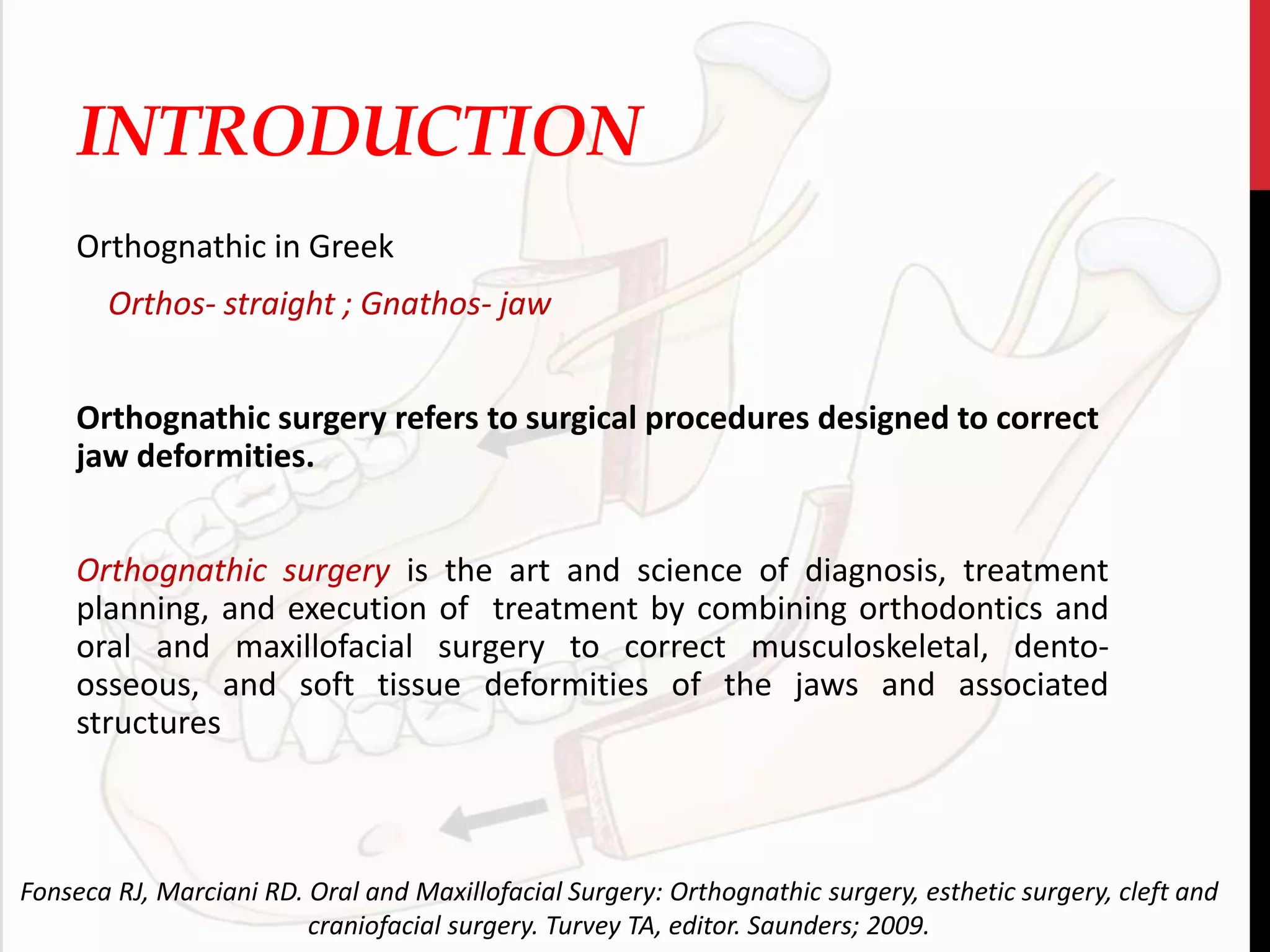 Mandibular osteotomies in orthognathic surgery of Face | PPTX