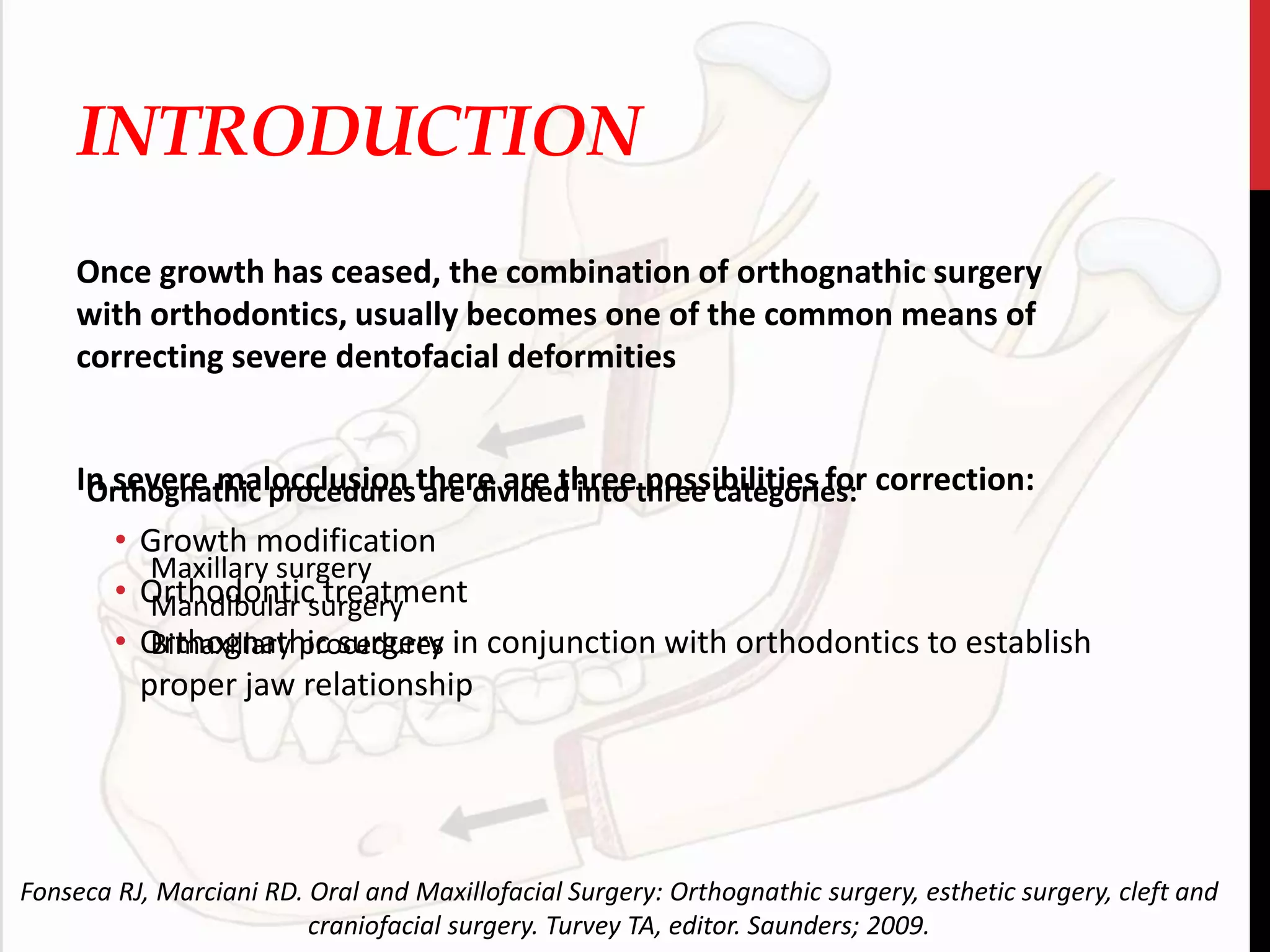 Mandibular osteotomies in orthognathic surgery of Face | PPTX