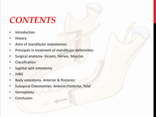 Mandibular osteotomies in orthognathic surgery of Face | PPT