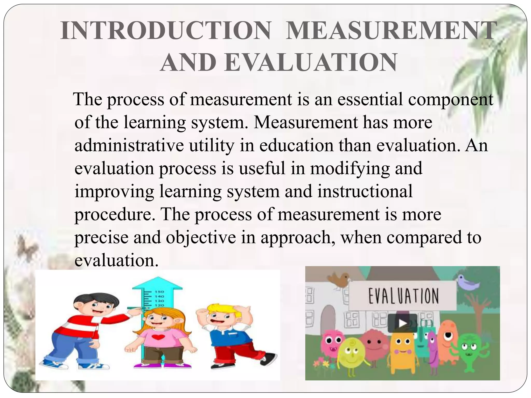 Measurement and evaluation | PPTX