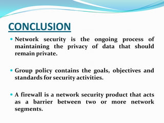 network security, group policy and firewalls | PPTX | Operating Systems ...