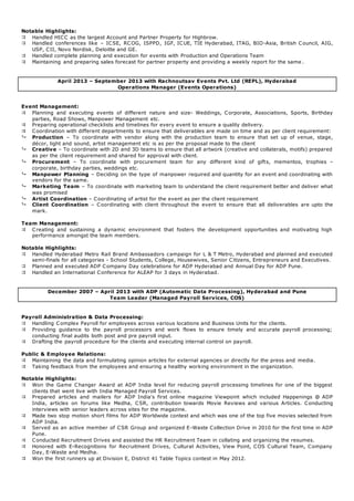 Sapna resume | DOCX | Human Resources | Business