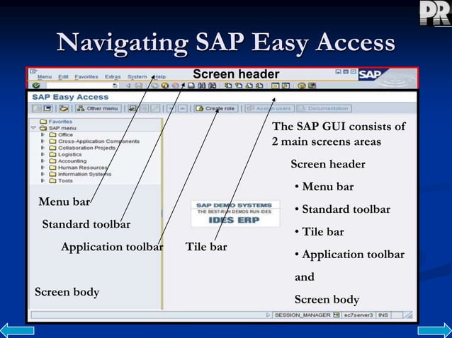Sap navigation | PPTX | Operating Systems | Computer Software and ...