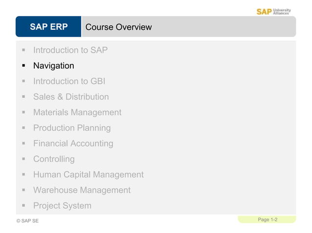 SAP ERP Navigation | PPT